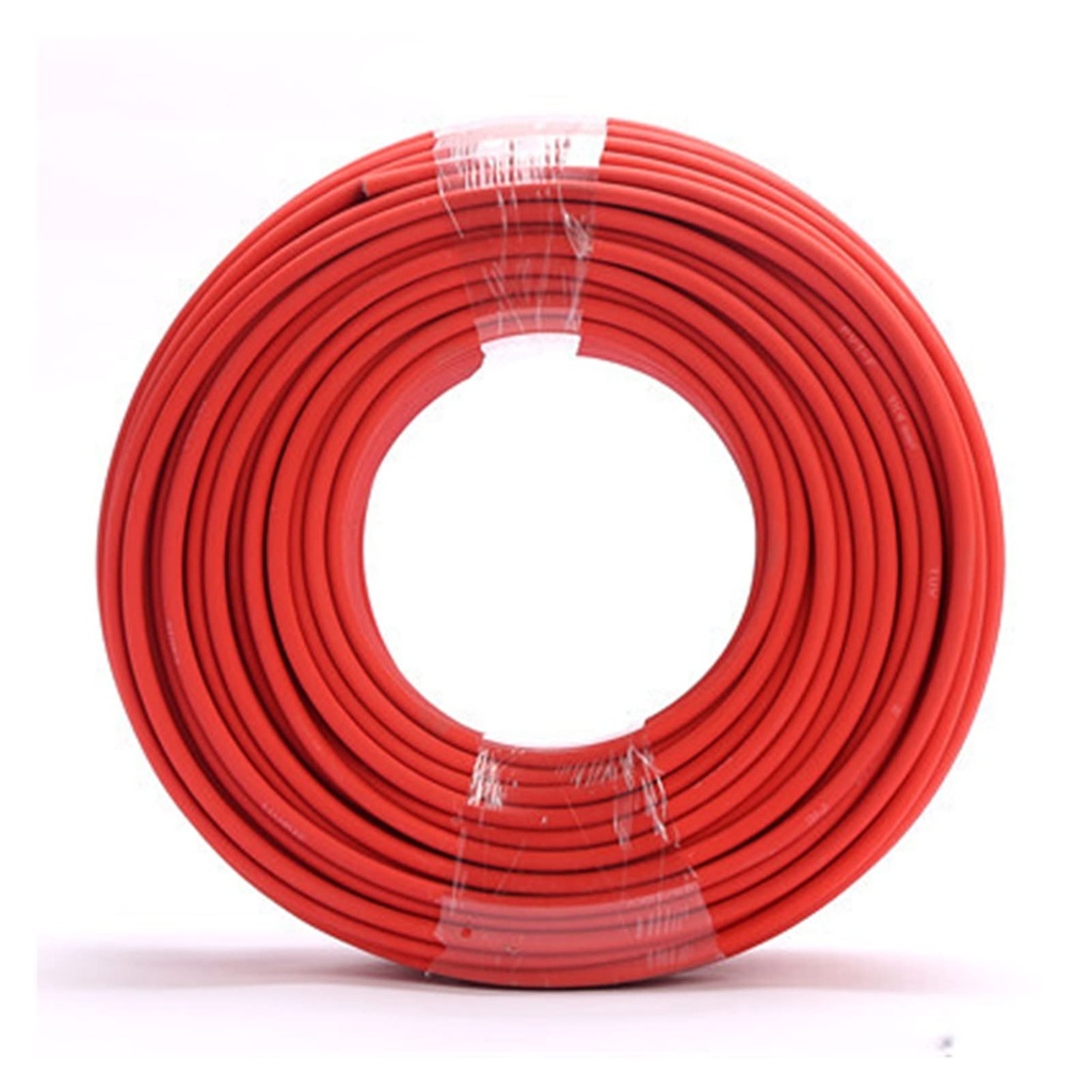 METRO DE CABLE PANEL SOLAR FOTOVOLTAICAS 4MM2 COLOR ROJO | EquiTecno C.A.