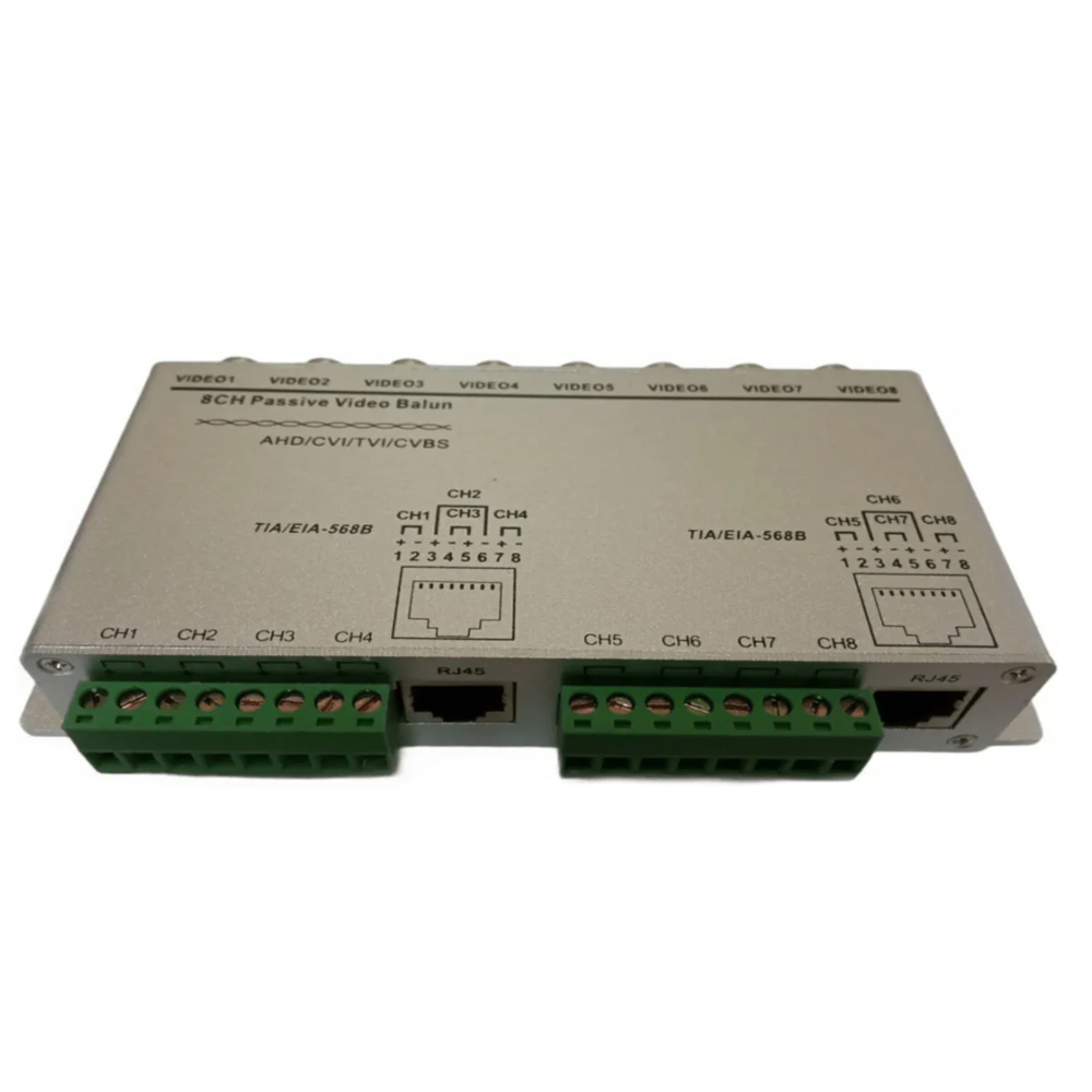 VIDEO BALUN PASIVO 8CH STC VB08CH-RACK | EquiTecno C.A.